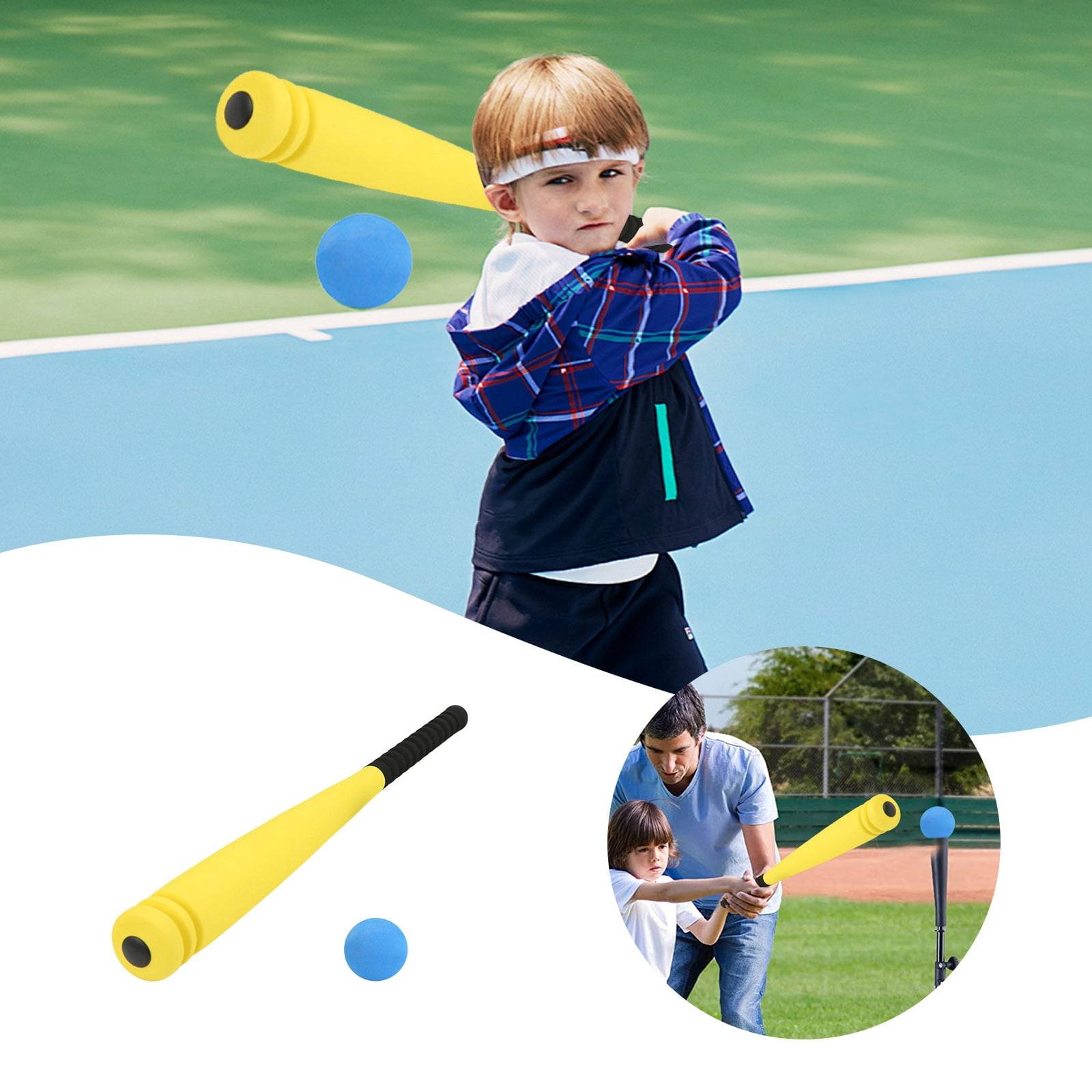 Indoor Outdoor Baseball CELEMOON Soft Foam Baseball Bat Set For ...