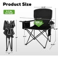 2-Pack Lightweight Heavy Duty Camping Chairs, Up to 400lbs Capacity ...