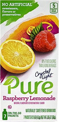 Pure Raspberry Lemonade On The Go Drink Mix, 7-Packet Box (2 Box Pack ...