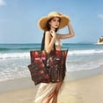 Beach Tote Bag with Waterproof Wet Pocket & Detachable Pouch for Pool ...