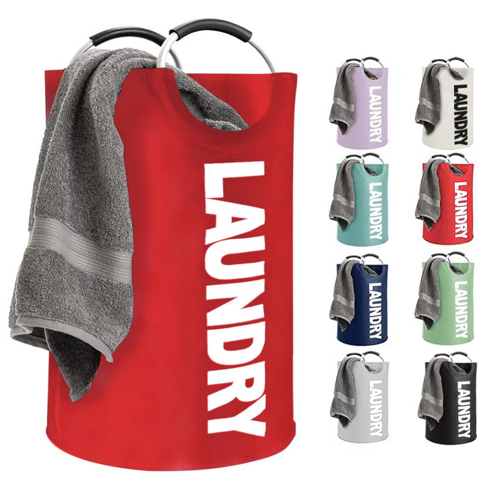 Large Laundry Basket, Collapsible Fabric Hamper, Padded Handles, Tall ...