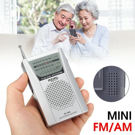 INDIN BC-R21 Mini Radio Portable AM FM Telescopic Antenna Pocket Radio ...