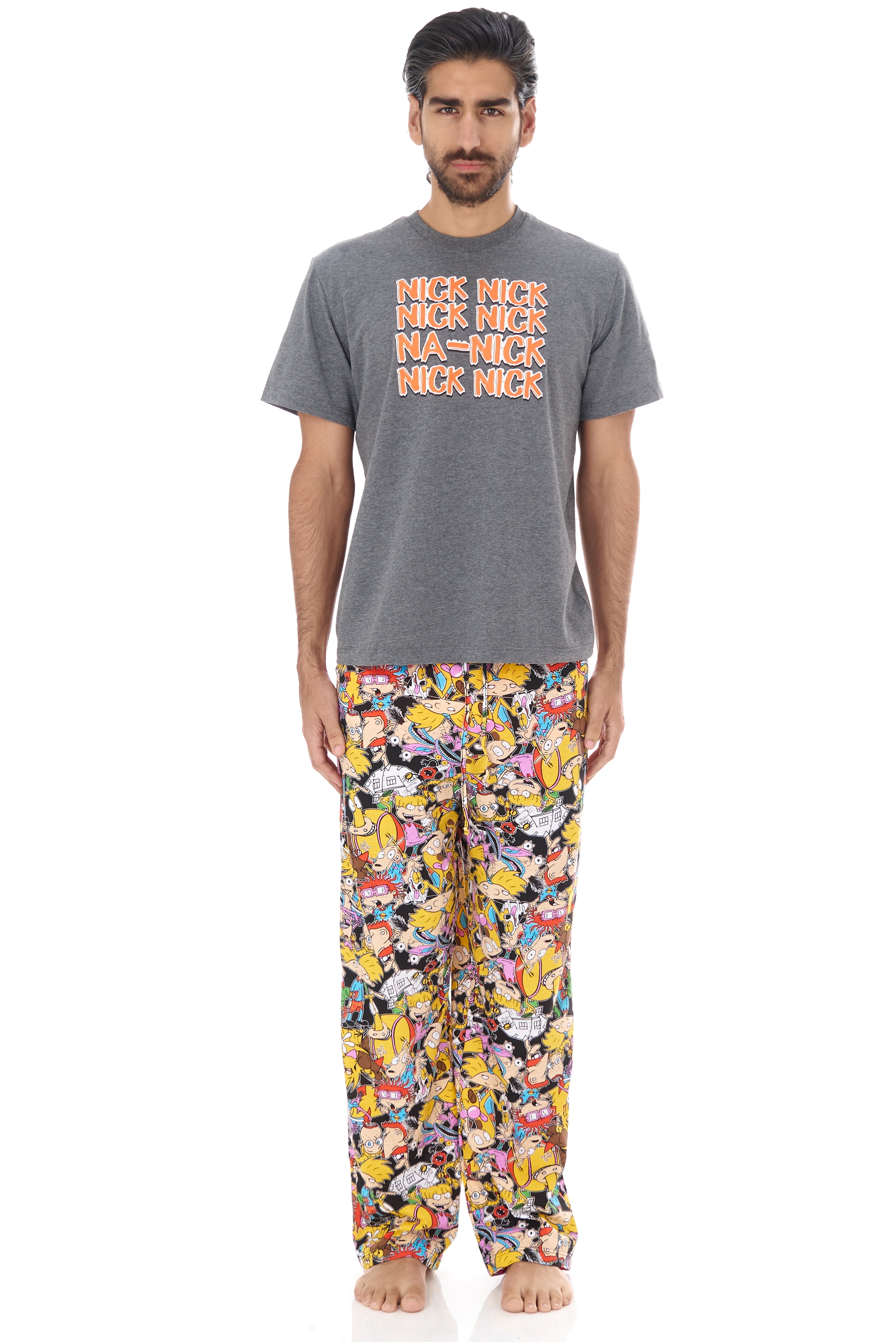 Nickelodeon Nick Na Nick 3 Pieces Set Lounge Pants T-Shirt and Men's ...
