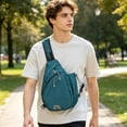 BAOPAI Men's Sling Chest Crossbody Bag- Waterproof Oxford Fabric ...