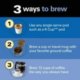 Hamilton Beach FlexBrew Trio Dual K-Cup Combo Brew Pot, Single-Serve ...