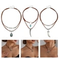 Bucolic Alloy Resin Charm Pendant Necklace Lightweight Sturdy Cord ...
