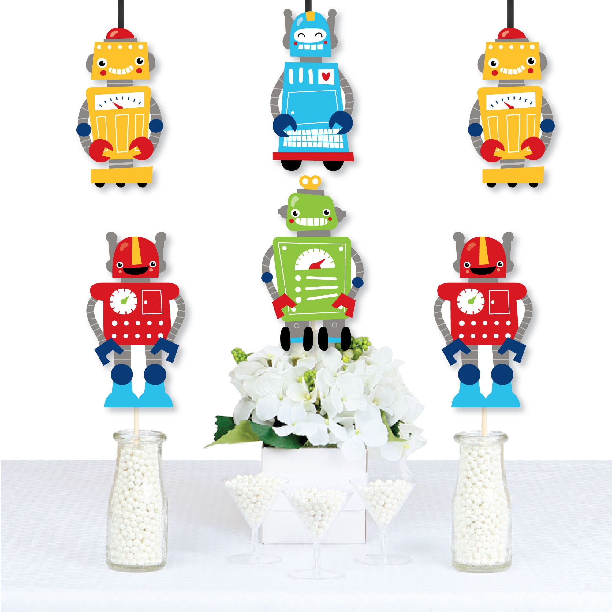 Big Dot of Happiness Gear Up Robots - Decorations DIY Birthday Party or ...