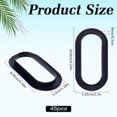 45Pcs Plastic Bag Handles Oval Black 108x53.5x8mm Inner Diameter: 84 ...