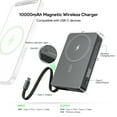 MagSafe Magnetic Power Bank Wireless Charger with Built-in USB-C Cable ...