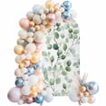 5FT Arch Backdrop Covers, Watercolor Leaves Wedding Arch Cover Stretchy ...