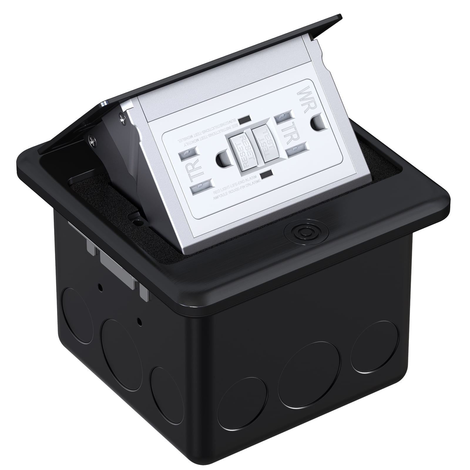 WEBANG Pop Up Floor Outlet Covers Box with 15 Amp Stainless Steel GFCI ...
