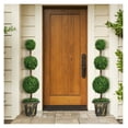 4ft Artificial Topiary Tree, Triple Ball Plant - Indoor Outdoor Decor ...
