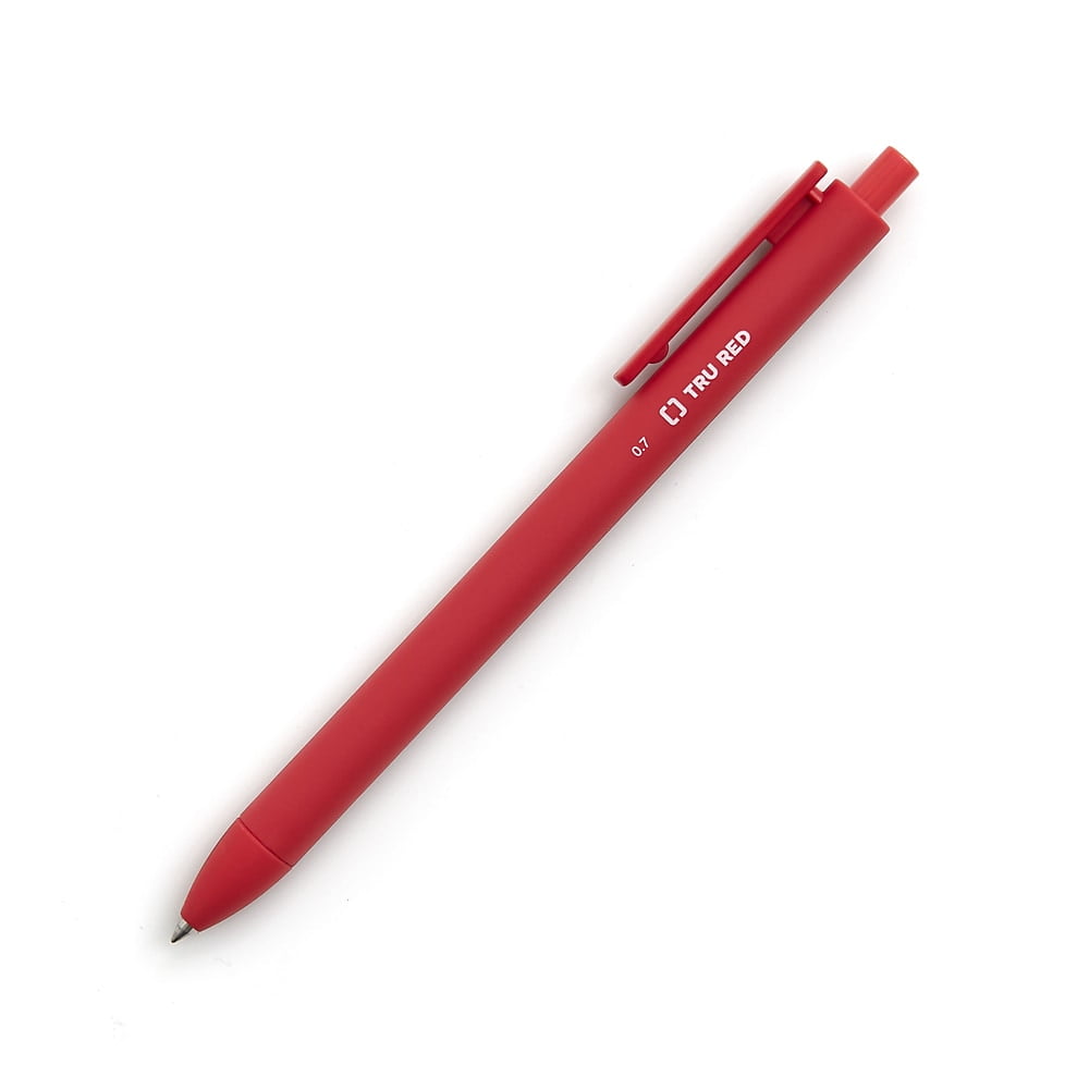 TRU RED Retractable Quick Dry Gel Pens Med Point 0.7mm Red Dozen ...