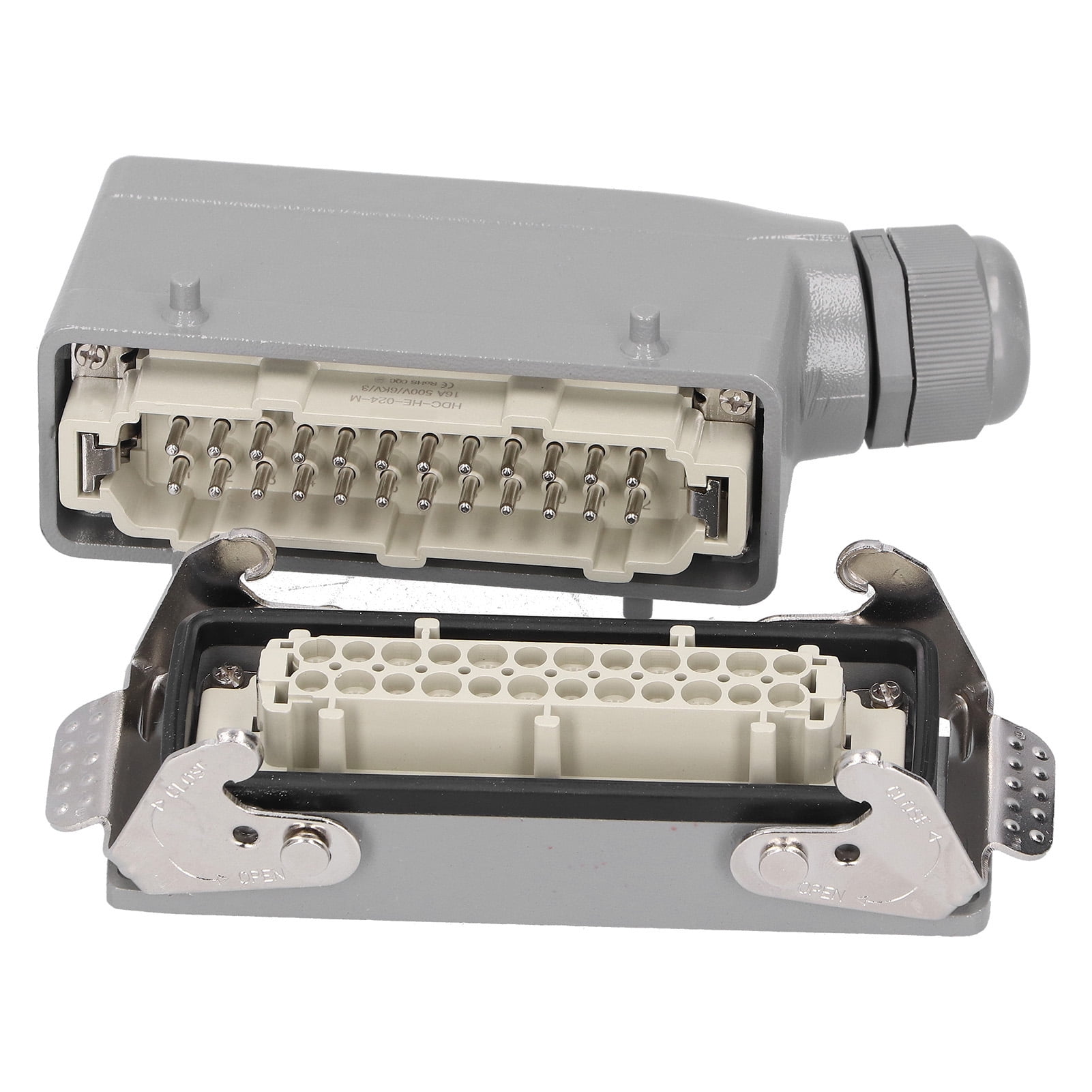 Conectores para trabajos pesados, 24 contactos, conector industrial de ...