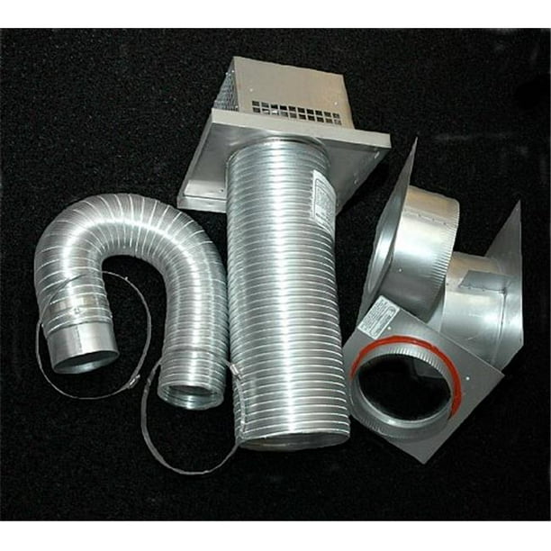 4 ft. 4x7 in. DV Flex Vent Kit with Horizontal Wall Thimble, Collars ...