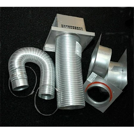 4 ft. 4x7 in. DV Flex Vent Kit with Horizontal Wall Thimble, Collars ...