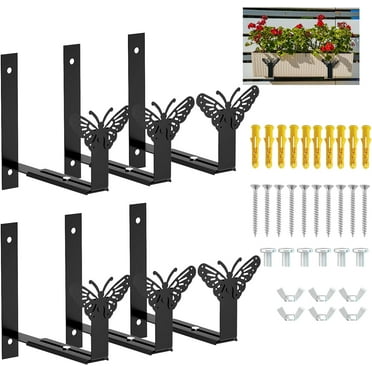 BENTISM Window Box Brackets 88lbs Planter Box Brackets 24 x 10.5 x 10 ...