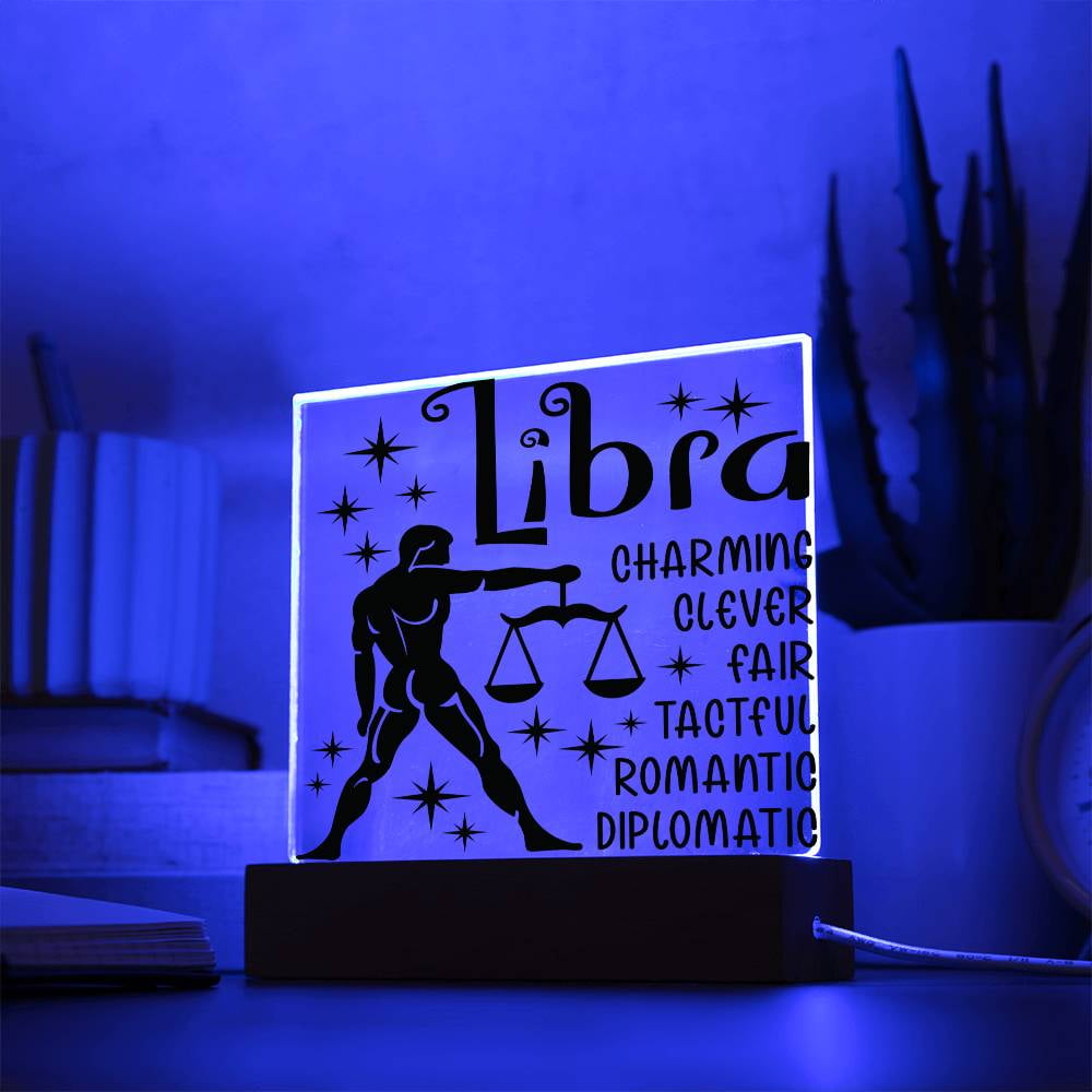 Libra Zodiac Sign Positive Traits | Acrylic Square Plaque - Walmart.com