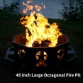 45 inch Extra Large Fire Pit, Outdoor Wood Burning Fire Pit for Outside ...