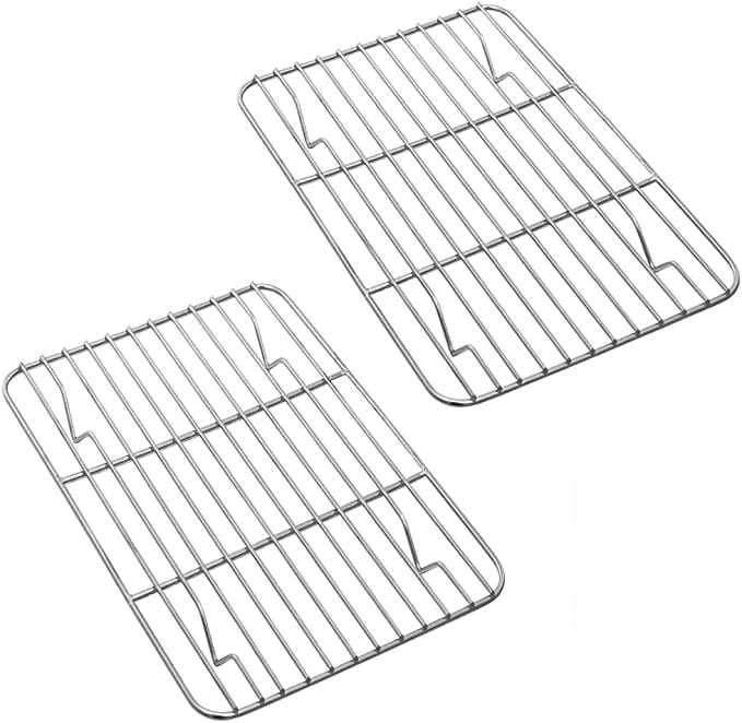 Cooling Rack Set of 2 Stainless Steel, Oven Safe Grid Wire Racks for ...