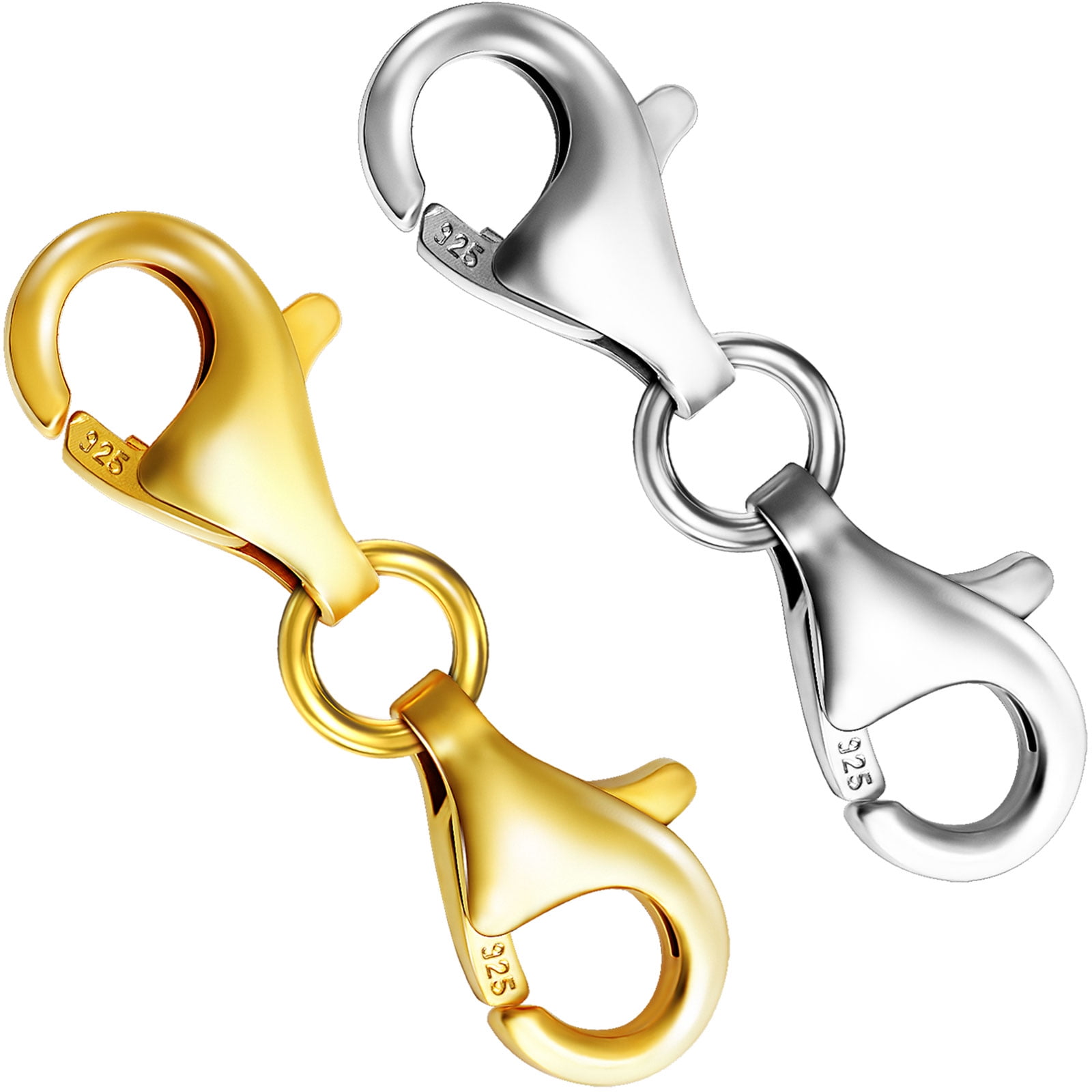 Lobster Clasp 925 Sterling Silver Double Lobster Claw Clasps,Necklace ...