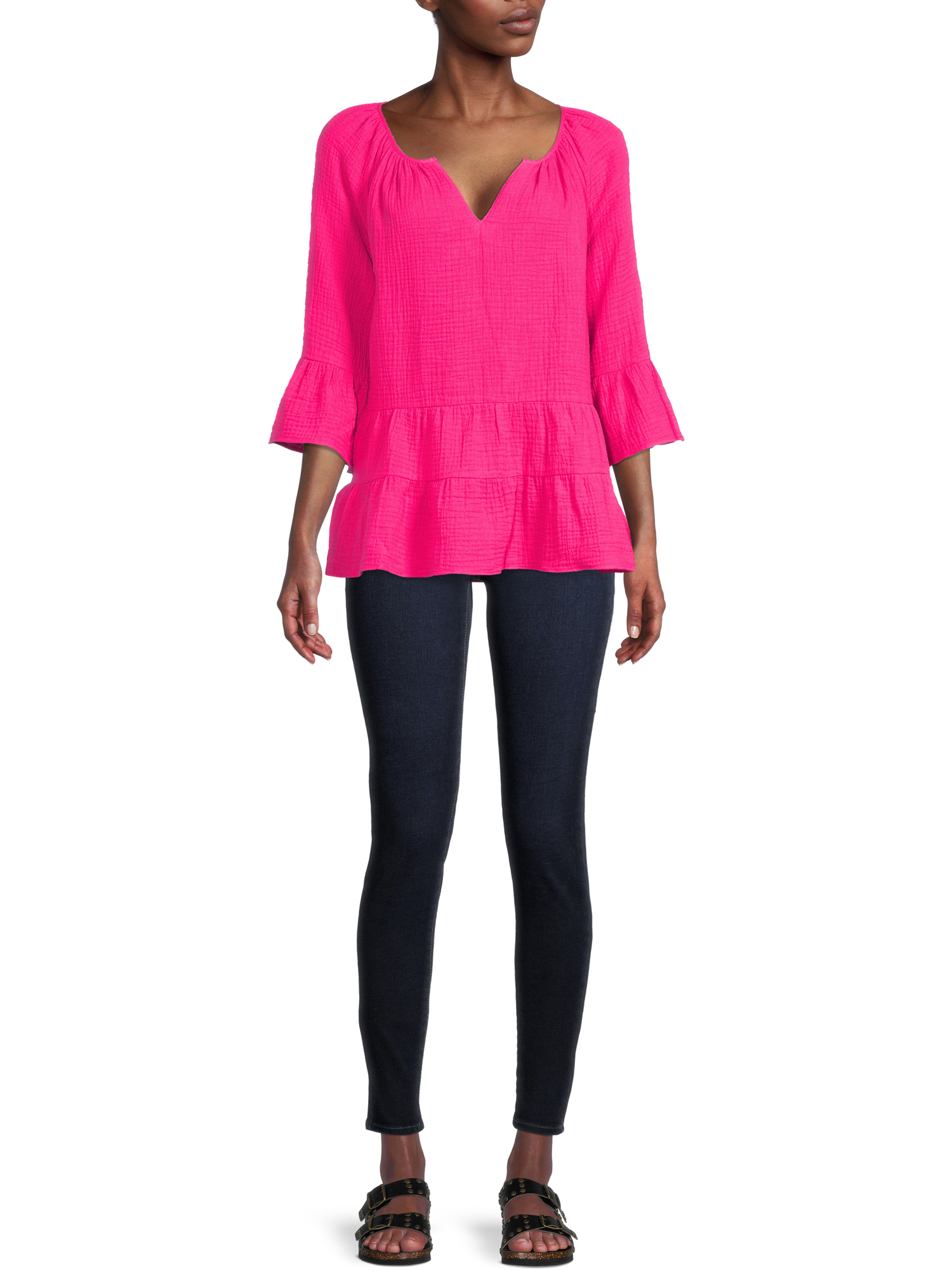 Buy The Pioneer Woman Tiered Ruffle Blouse Online at Lowest Price in ...