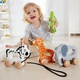 Hape: Push & Pull Giraffe - Orange - Wooden Toy, Push-Pull-Grab, Animal Play Figurine, String ...