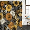 54x78 Inch Shower Curtain Decorative Yellow Sunflowers Bathtub Bath ...