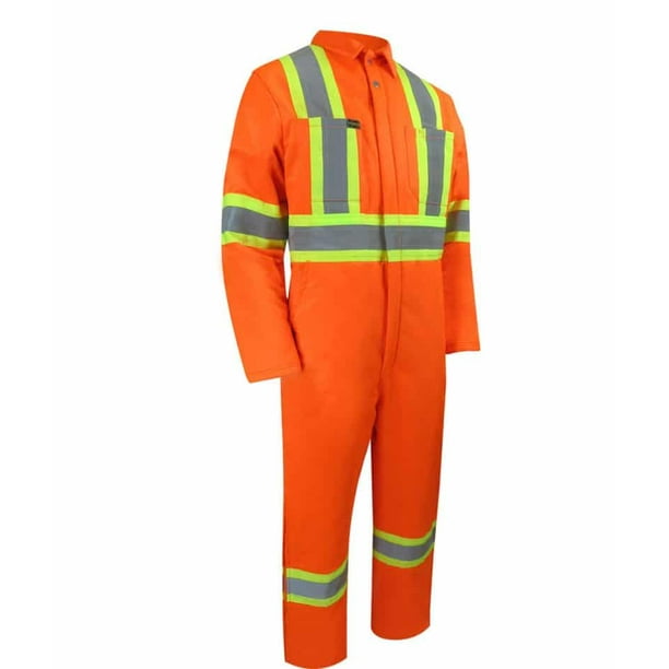 INSULATED COVERALL WITH ZIPPER ON THE LEGS AND REFLECTIVE STRIPES ...