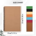 A5 Notebook Margin White Paper Glossy Card Cover Leather Grain Journal ...