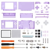 eXtremeRate Clear Atomic Purple Replacement Full Housing Shell Buttons ...