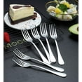 ReaNea 6-piece Metal Flatware Dinner Forks Set, Stainless Steel ...