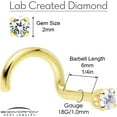 Body Candy 14k Solid Gold Nose Ring Studs -2mm Lab Created Diamond ...