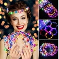 7 Pcs LED Flower Headband, Flower Head Garland Garland Headband Light ...