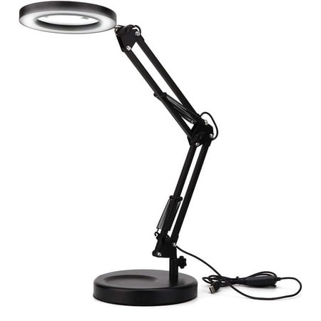 magnifying lamp,LED Magnifying Lamps 5X Magnifier Dimmable Glass Light ...