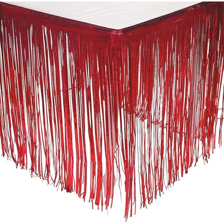 RED Fringe TABLESKIRT Party Supplies 1 Piece | Walmart Canada
