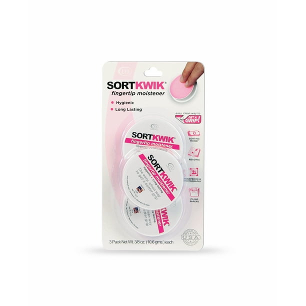 Sortkwik Fingertip Moistener 3/8 oz. 3 Pack - Walmart.com
