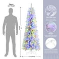 SHareconn 6ft Slim Pencil Christmas Tree, Prelit, 240 Multi-Color Lights, 688 Tips, Remote ...