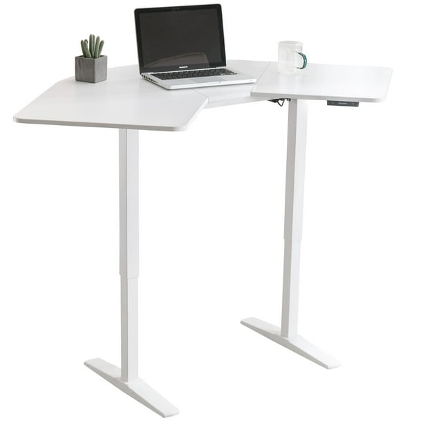 42 inch Electric Sit Stand Corner Desk, L-Shape Height Adjustable ...