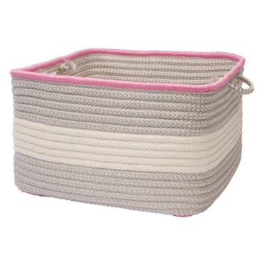 Design Imports Burlap Bin Border Black Rectangle Small, 14"x8"x9 ...