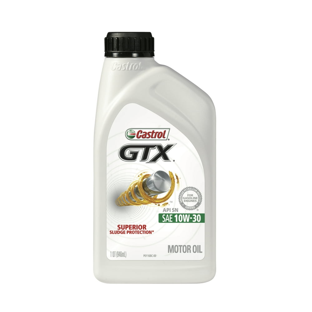 Castrol GTX 10W-30 Conventional Motor Oil, 1 Quart - Walmart.com ...
