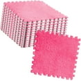 2026 Carpet Squares Plush Puzzle Floor Foam Mat, 10pcs Plush Fluffy ...