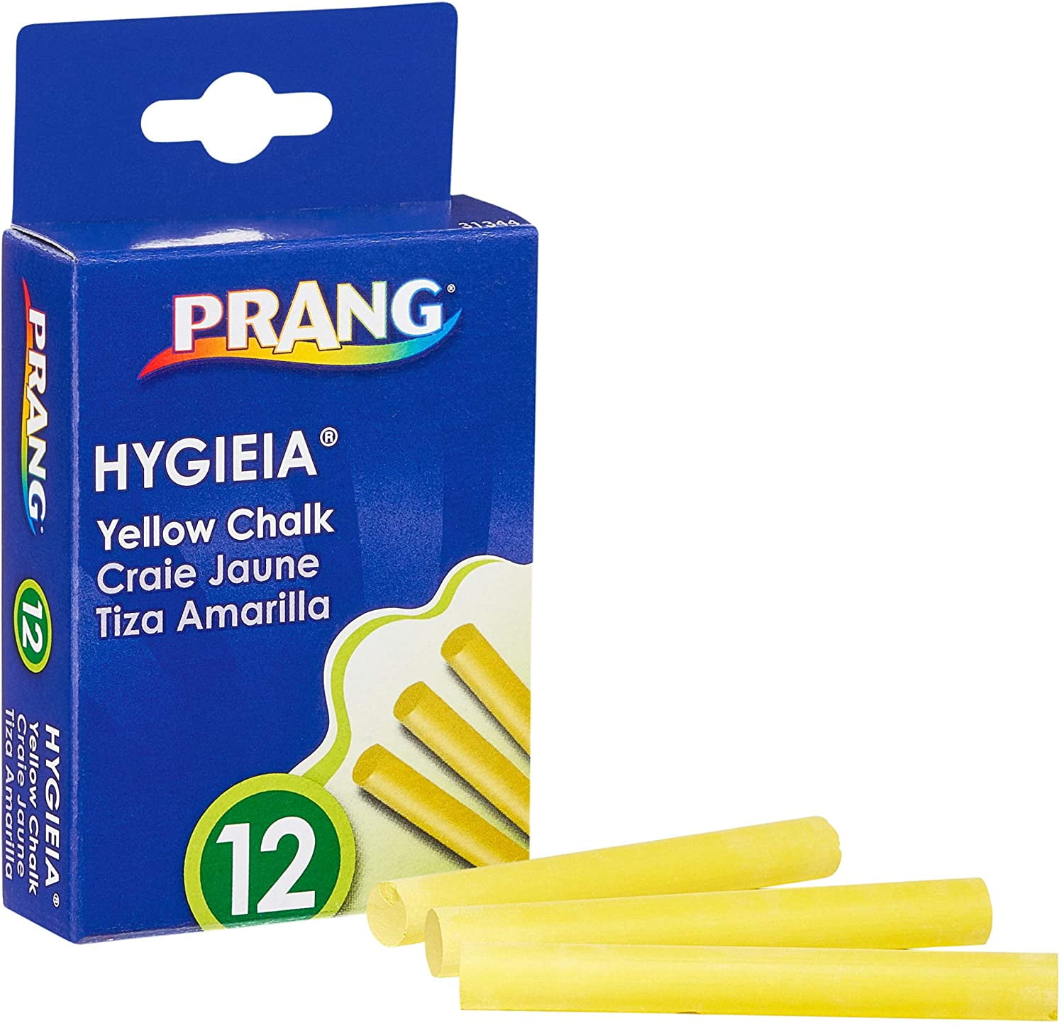 Prang Hygieia Yellow Chalk, 3.25 x 0.375 Inch Sticks, 12 Count (31344 ...