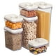 6-Pc Air-Lock Lid Storage Jar Set in White - Walmart.com