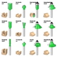 12Piece 1/4Inch Shank Carbides Router Bit Set For Woodworking With ...