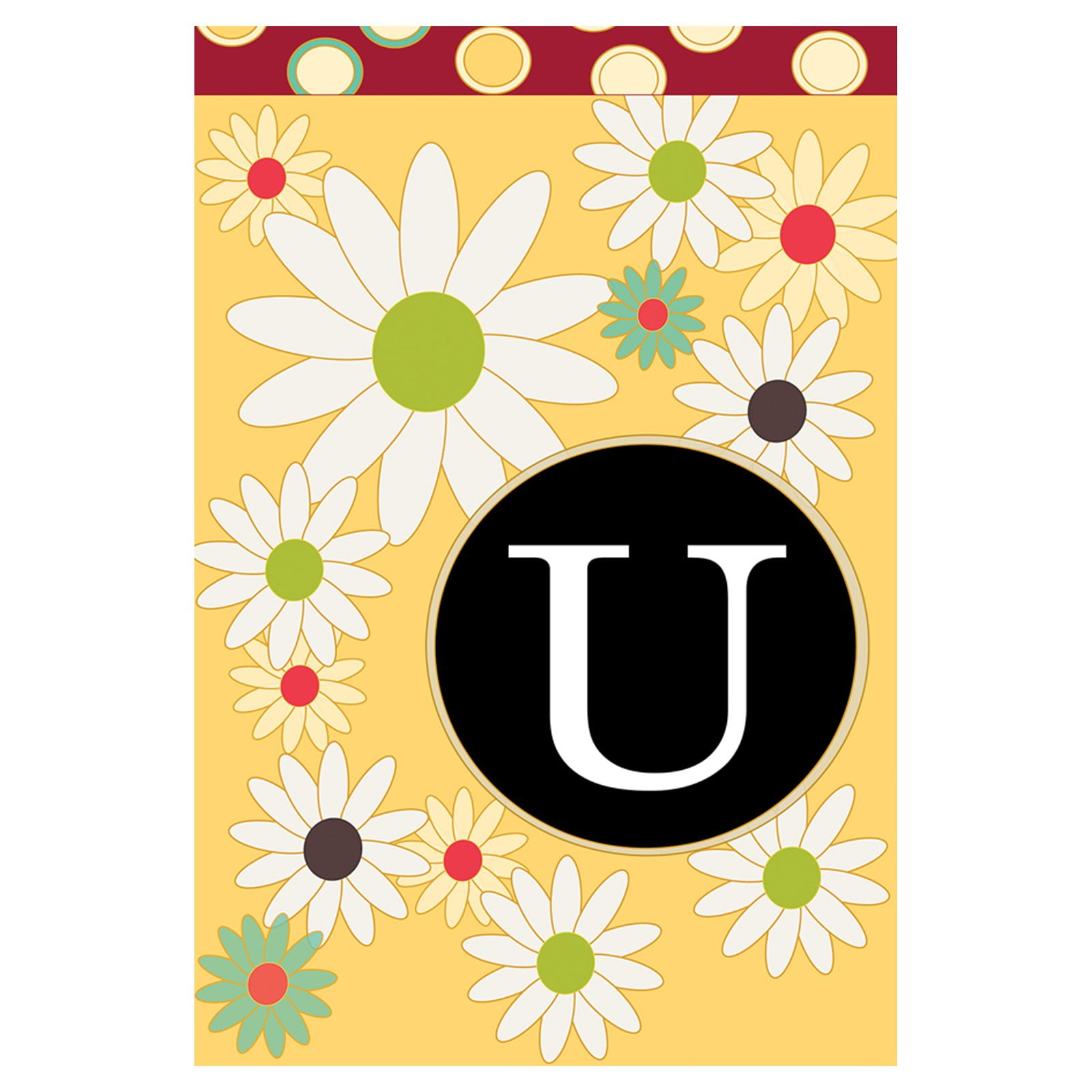 Toland Home Garden Floral Monogram Flag - Walmart.com