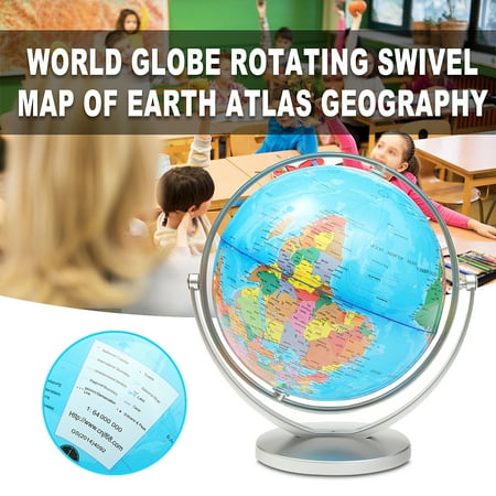 360° Rotating World Globe Map of Earth Geography Vintage Children Gift ...