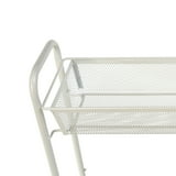 Mainstays 3-Tier Slim Rolling Bathroom Organizer Cart with Hooks, White ...