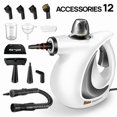 Pressurized Handheld Multi-Surface Natural Steam Cleaner with 12 pcs ...