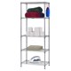 Muscle Rack 5 Tier Wire Shelving Unit with Hooks in Silver - Walmart.com